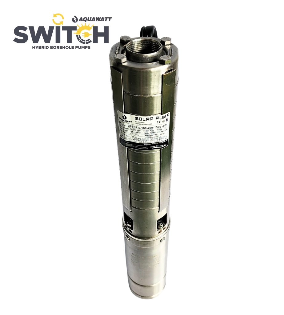 SWITCH 7 – 1500w Solar Hybrid AC/DC Borehole Pump | Max Head: 100m ...